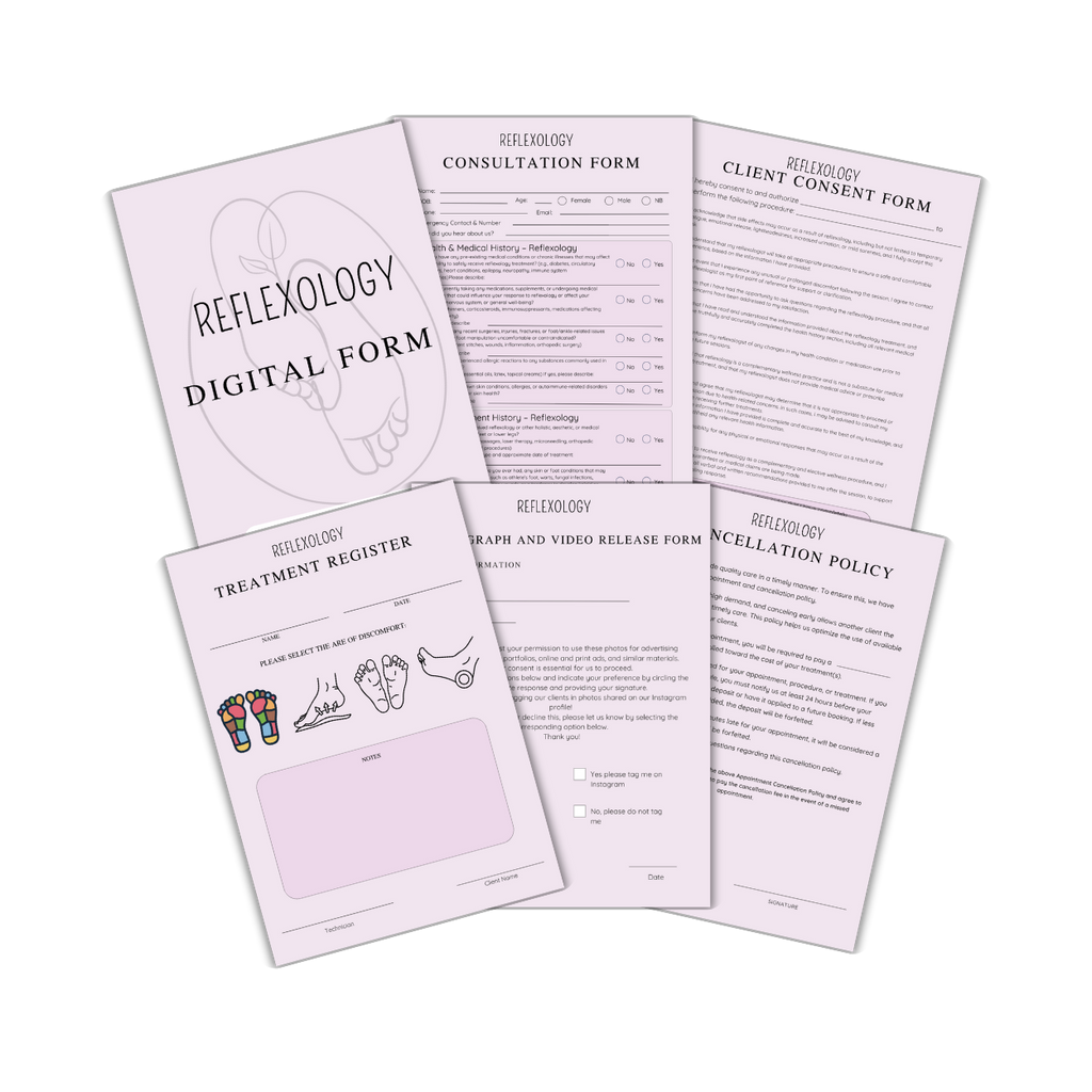 Reflexology Digital form – Mybeautyform